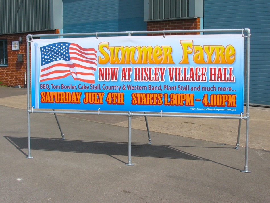 Elevated Banner Frame - Flagpole Express