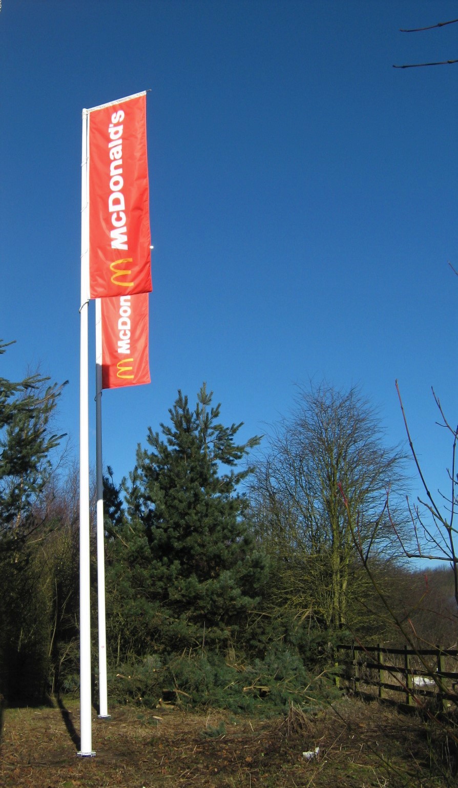 Fibreglass Flagpole with flag arm - Flagpole Express
